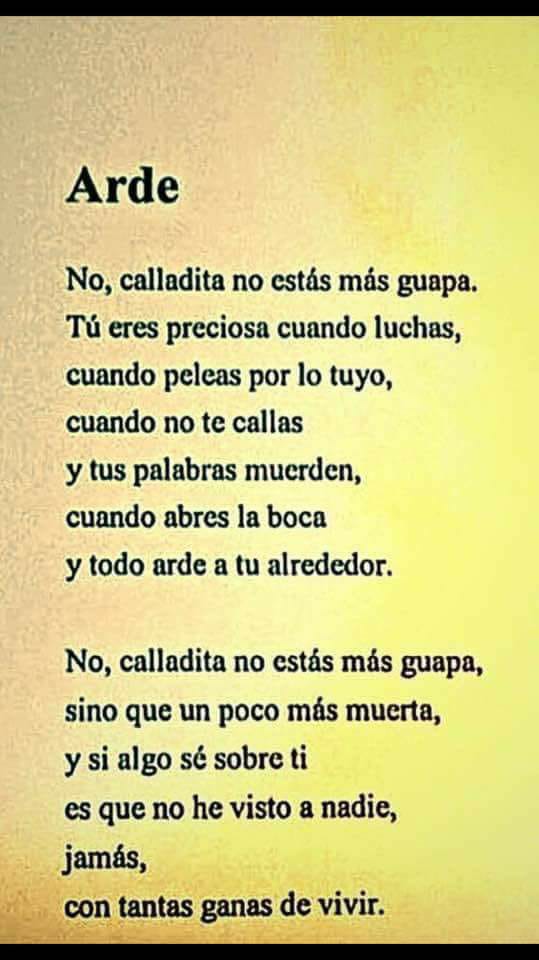 Calladita…más bonita. – gina dewar